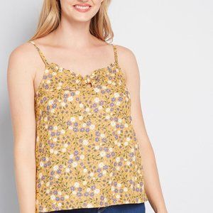 Modcloth | Tops | Nwt Yellow Floral Modcloth Tank Top L Xl X 2x | Poshmark